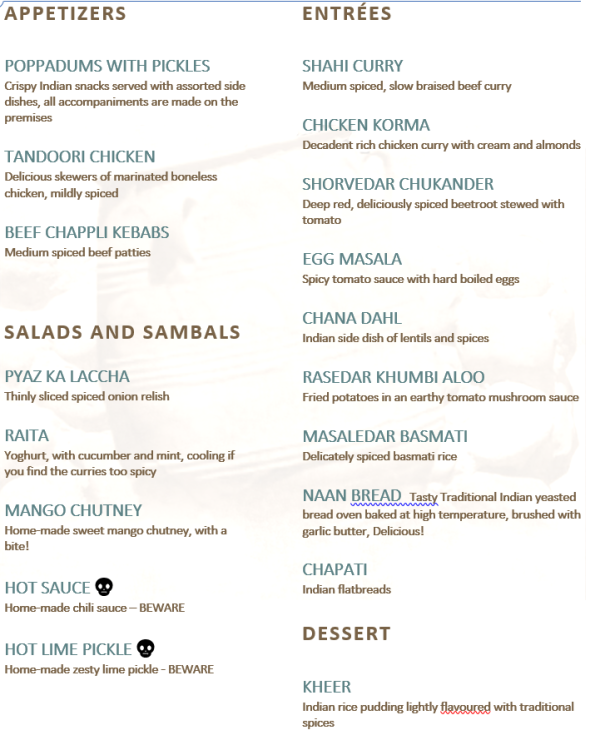 Indian Tasting Menu – Kissamos News
